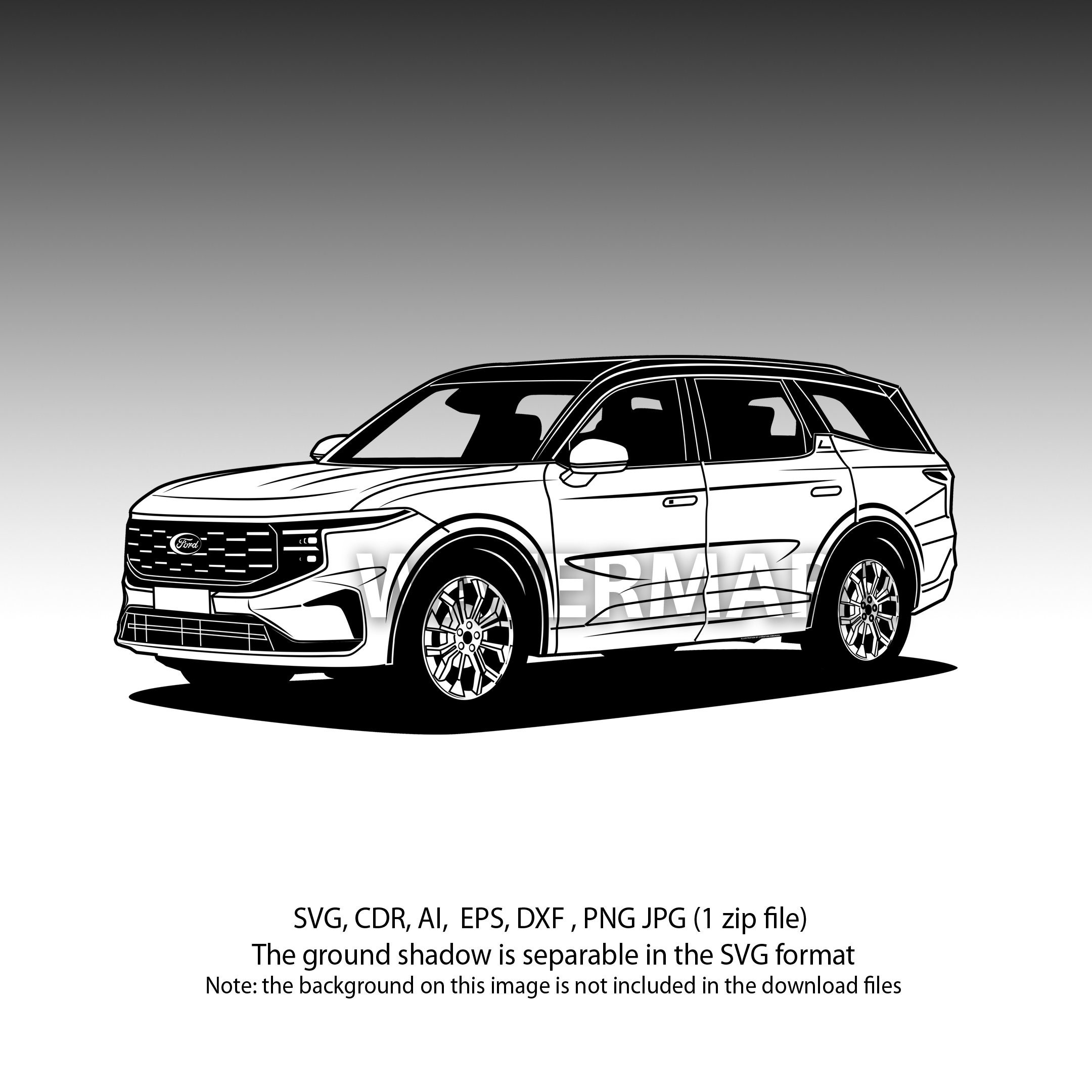 Ford Edge Svg,cdr,ai,dxf,eps,png,jpg - Etsy