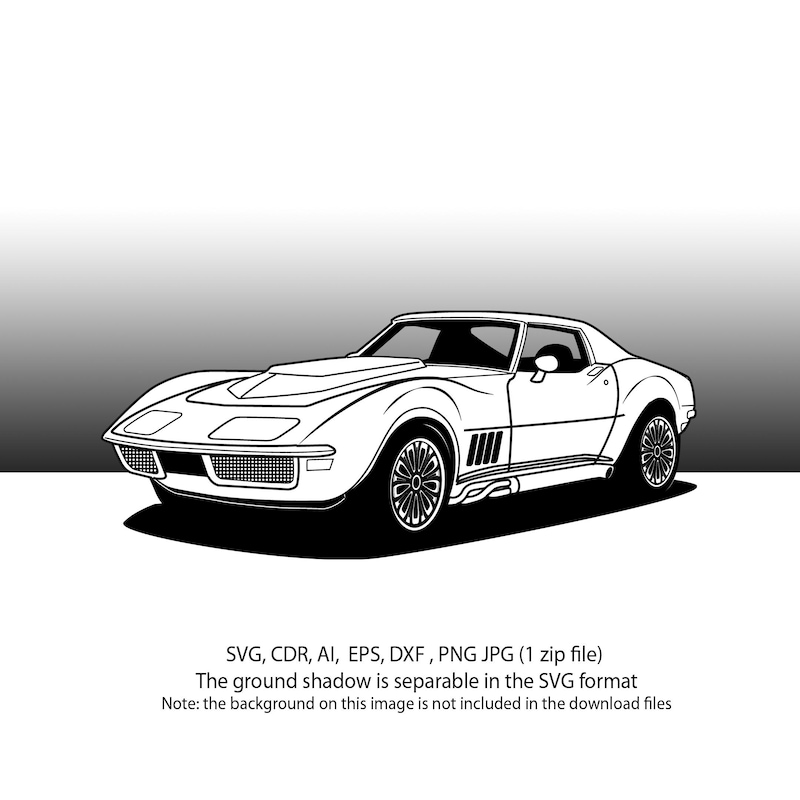 Corvette Stencil - Etsy