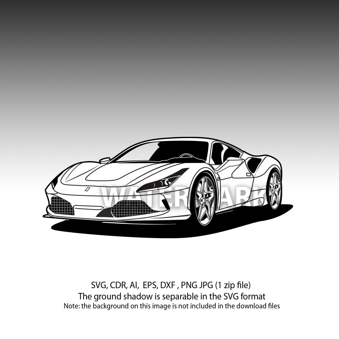 Ferrari Tributo svg, cdr, ai, dxf, eps, png, jpg - Etsy France