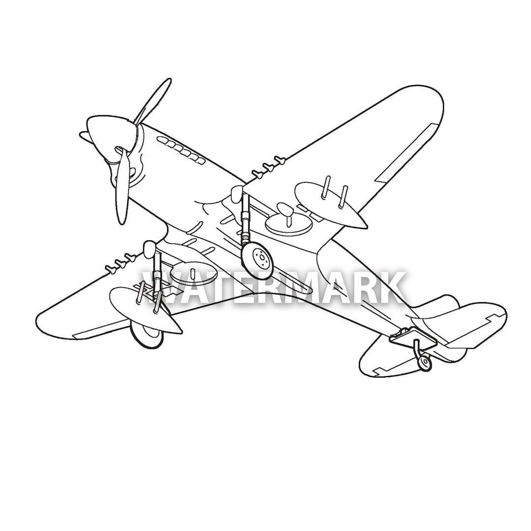 Curtiss P-40 Warhawk Svg, Eps, Ai, Dxf Png, Jpg - Etsy
