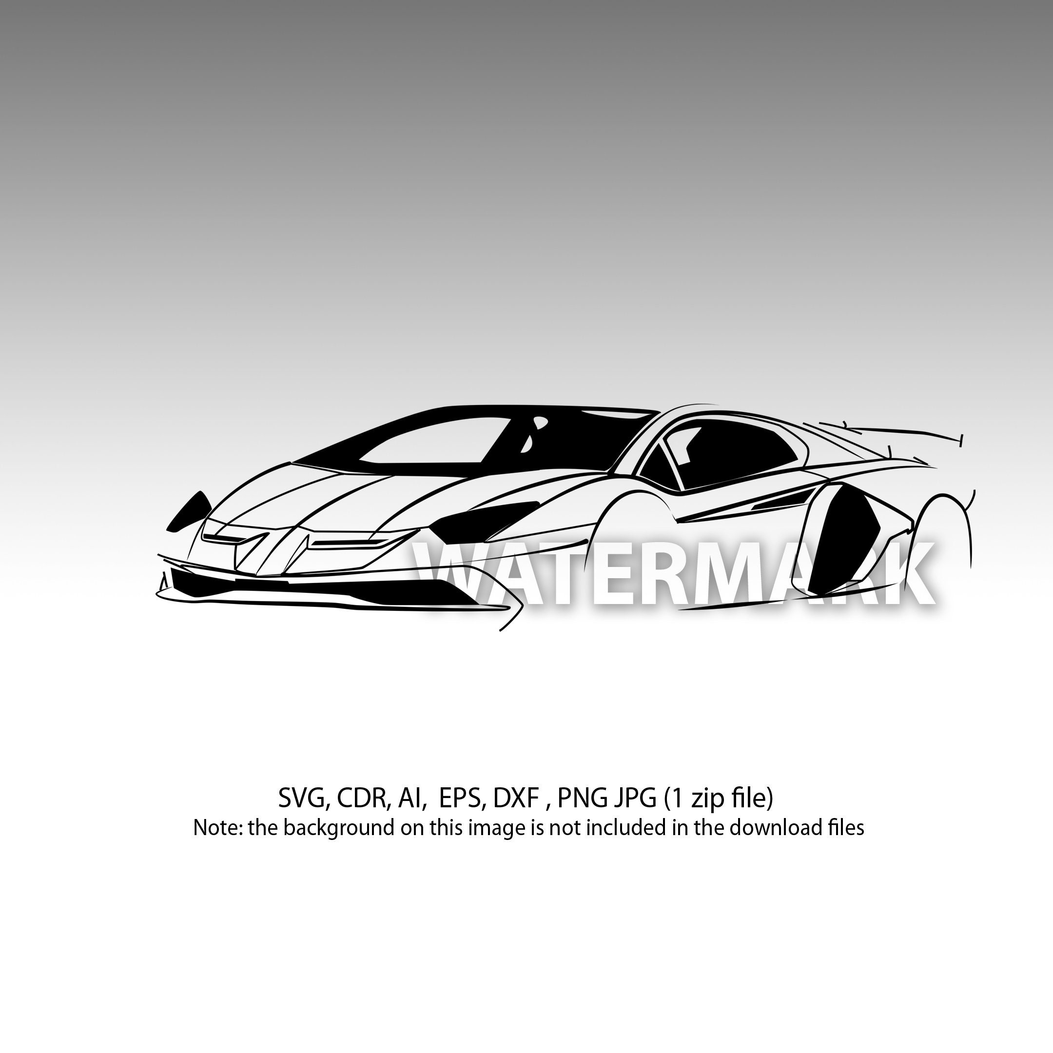 Lamborghini Aventador Sketch Svg, Cdr, Eps, Ai, Png, Jpg - Etsy