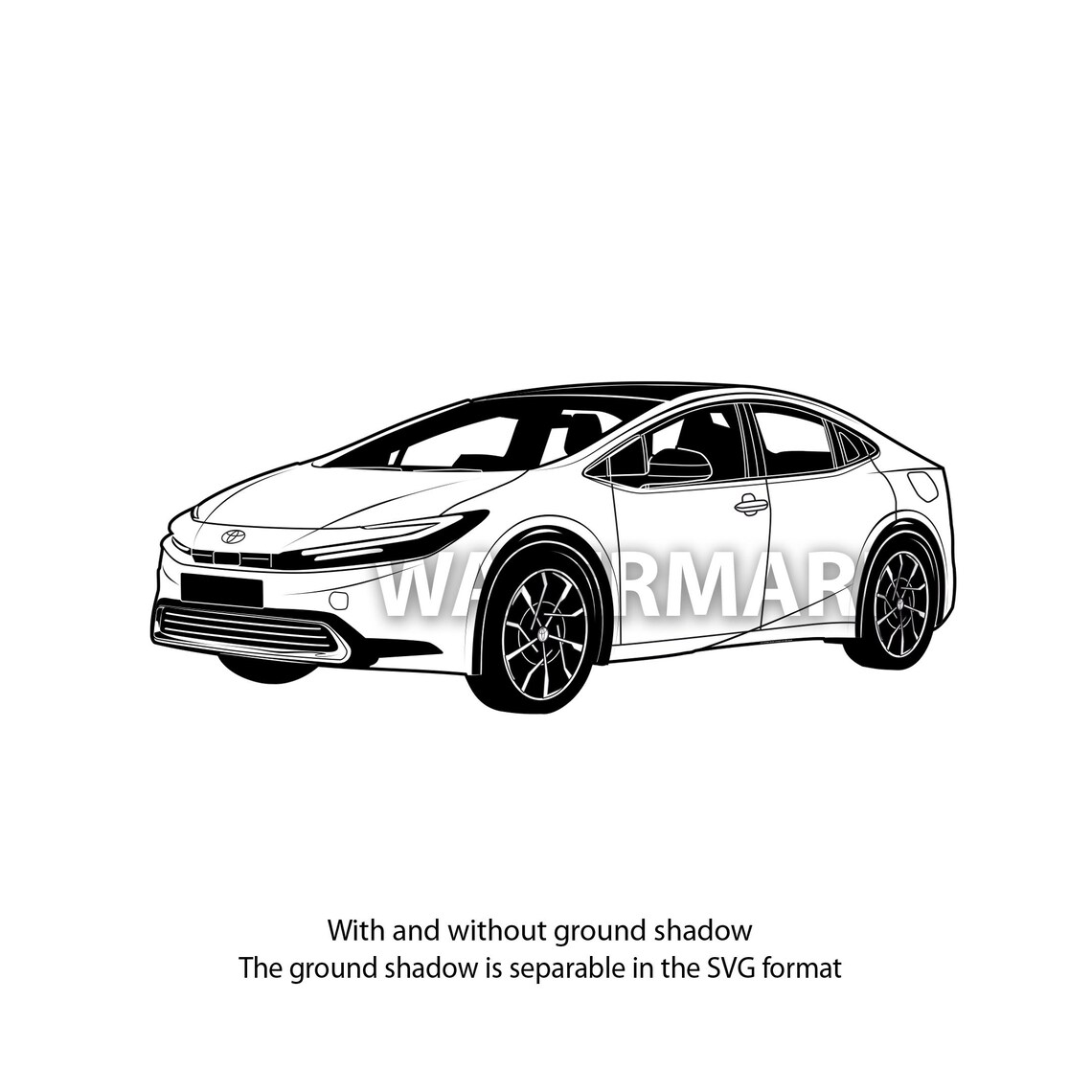 Toyota Prius 2023 Svg,cdr,ai,dxf,eps,png,jpg - Etsy