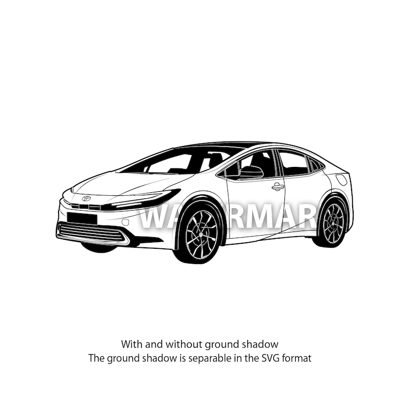 Toyota Prius 2023 Svg,cdr,ai,dxf,eps,png,jpg - Etsy