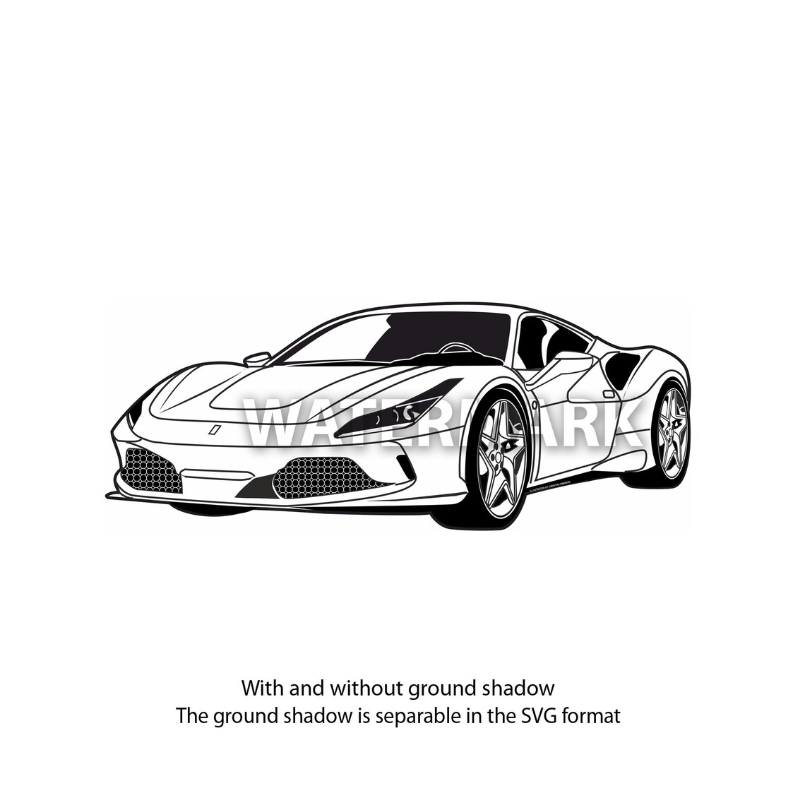 Ferrari Tributo Svg,cdr,ai,dxf,eps,png,jpg - Etsy