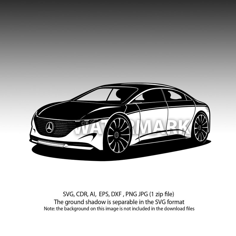 Mercedes Vision EQS Svg,cdr,ai,dxf,eps,png,jpg - Etsy