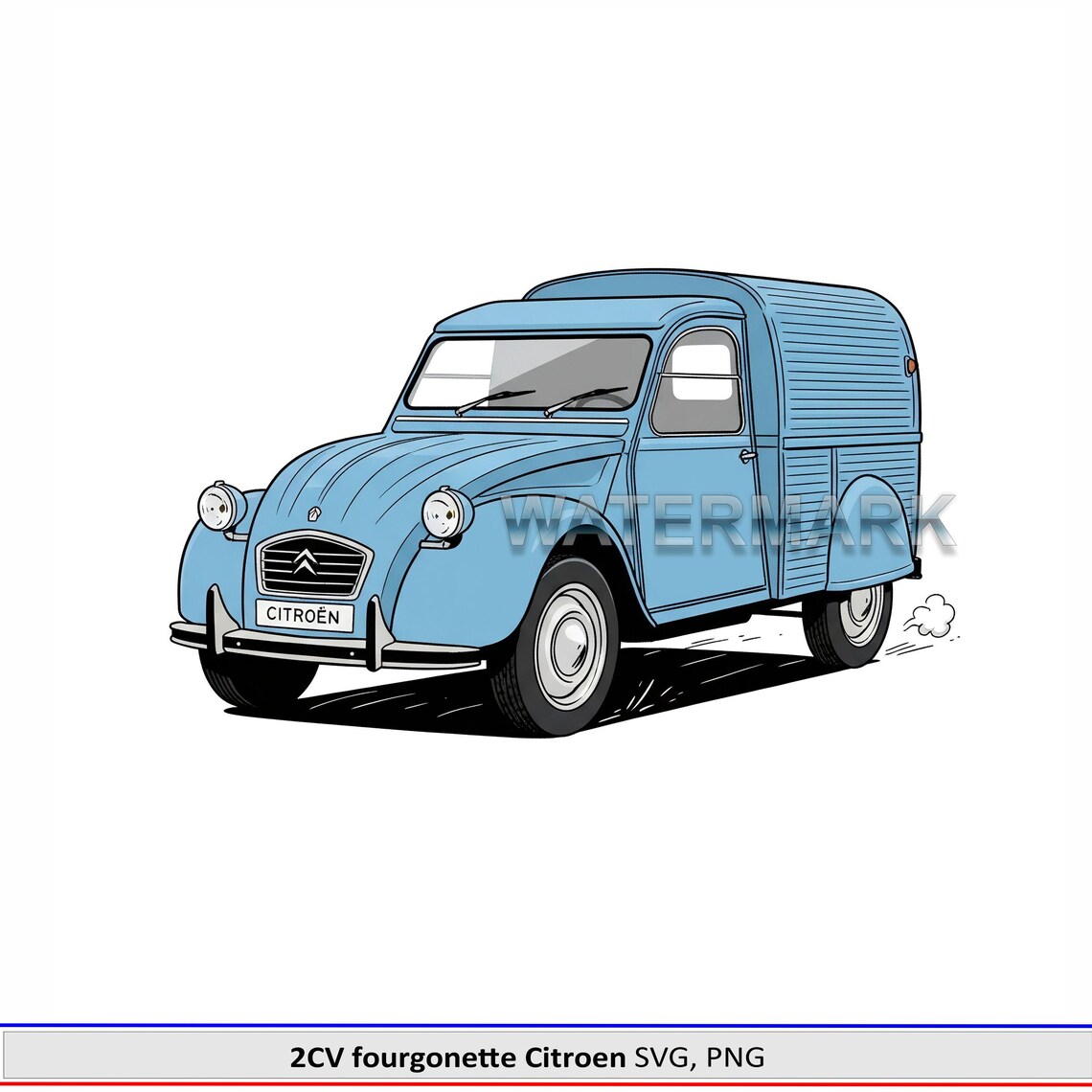 2cv Citroen Fourgonette Cartoon Style Pop Art SVG, PNG - Etsy