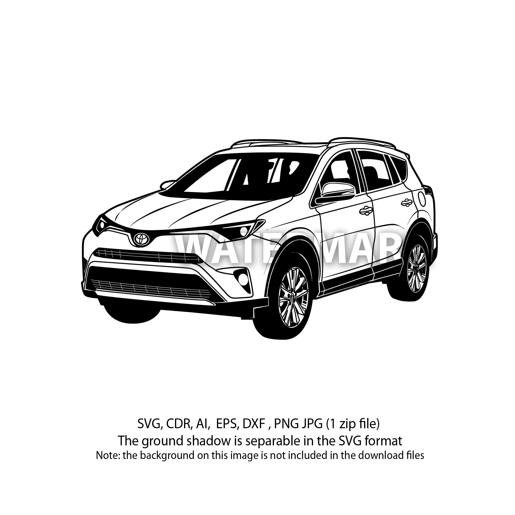 Toyota Rav-4 Svg,cdr,ai,dxf,eps,png,jpg - Etsy