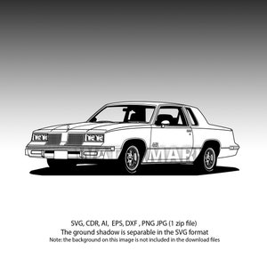 Oldsmobile Cutlass Svg,cdr,ai,dxf,eps,png,jpg - Etsy