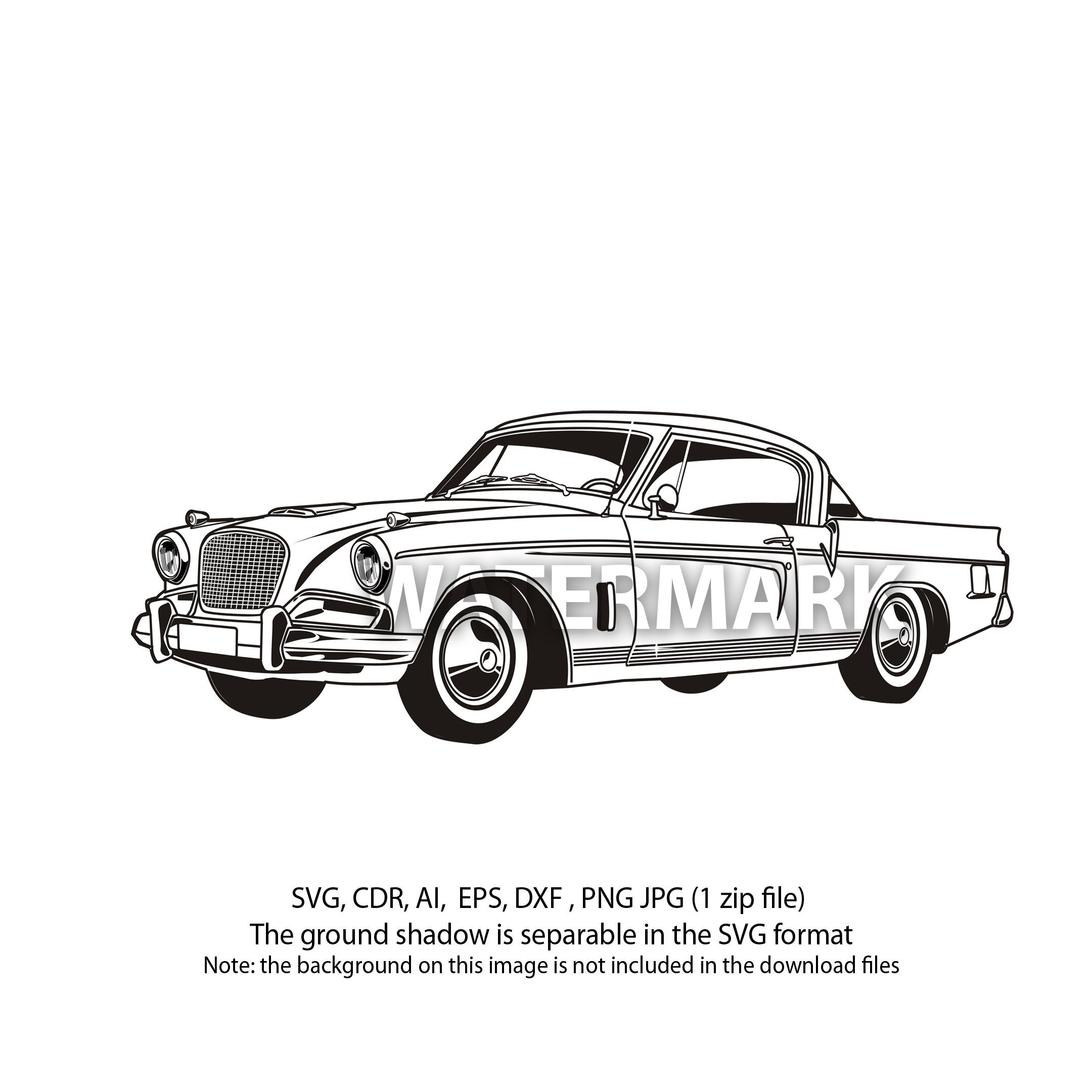 Studebaker Starline Svg,cdr,ai,dxf,eps,png,jpg - Etsy