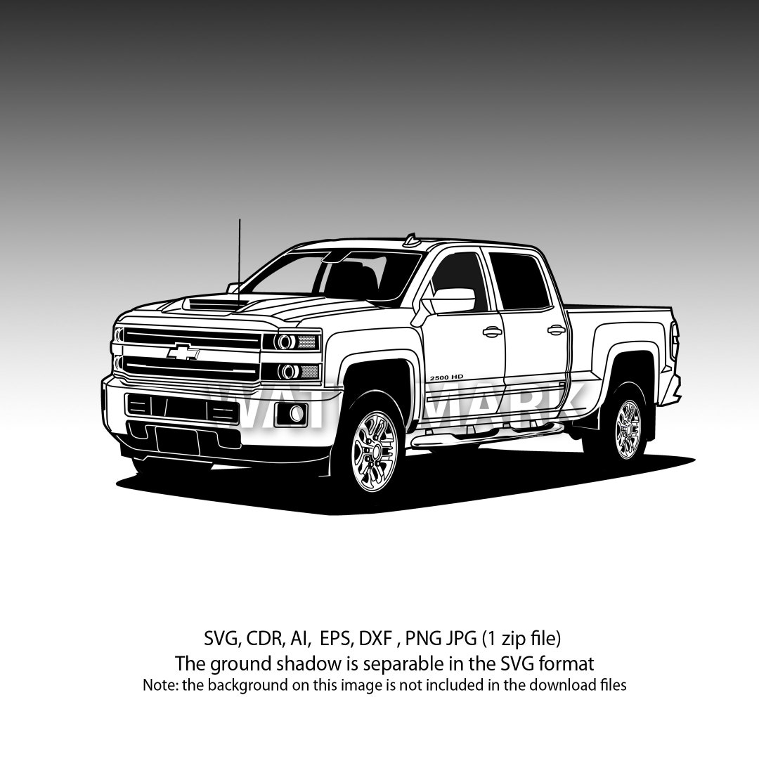 Chevrolet Silverado Svg,cdr,ai,dxf,eps,png,jpg - Etsy