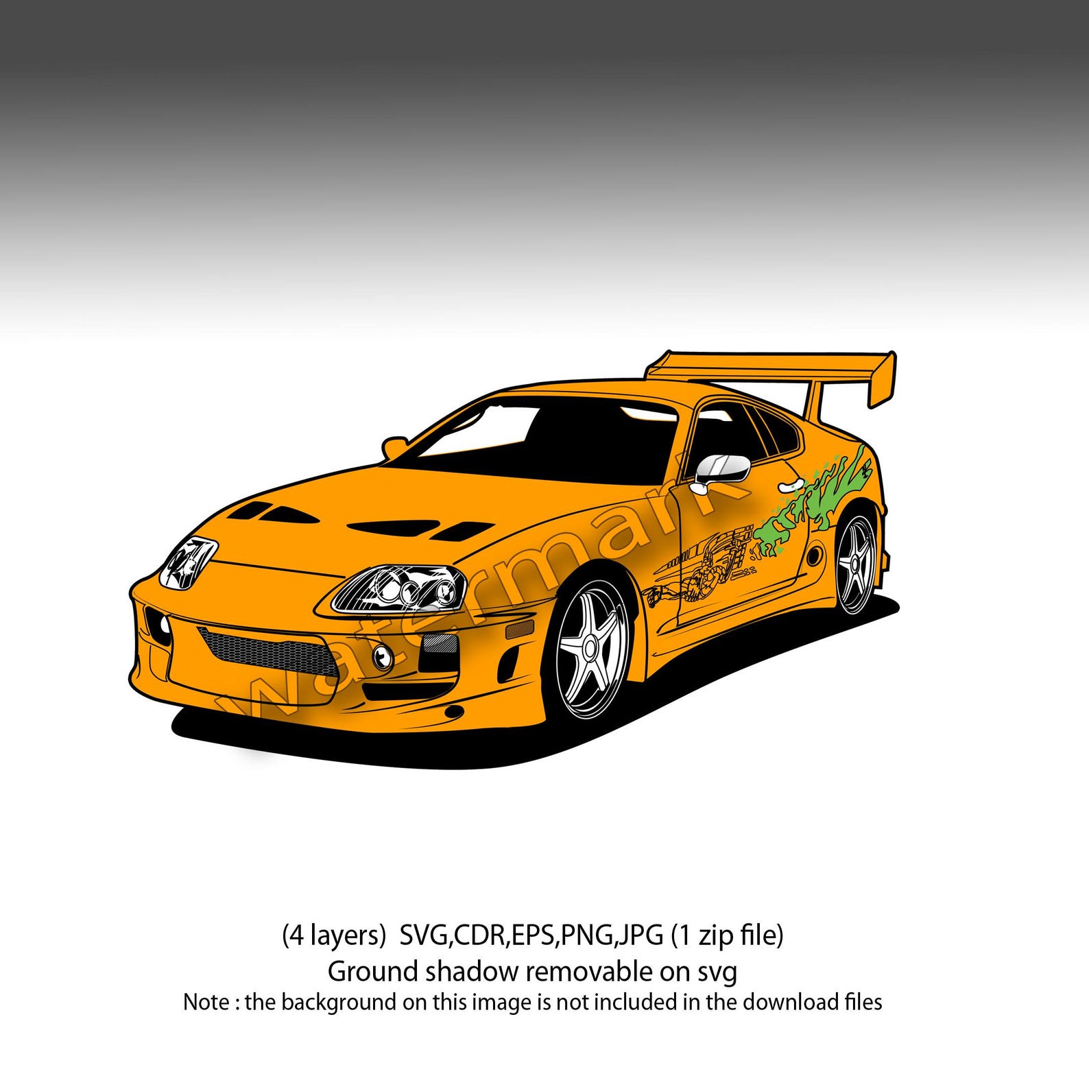 Toyota Supra Color Layered Svg,cdr,ai,eps,png,jpg - Etsy