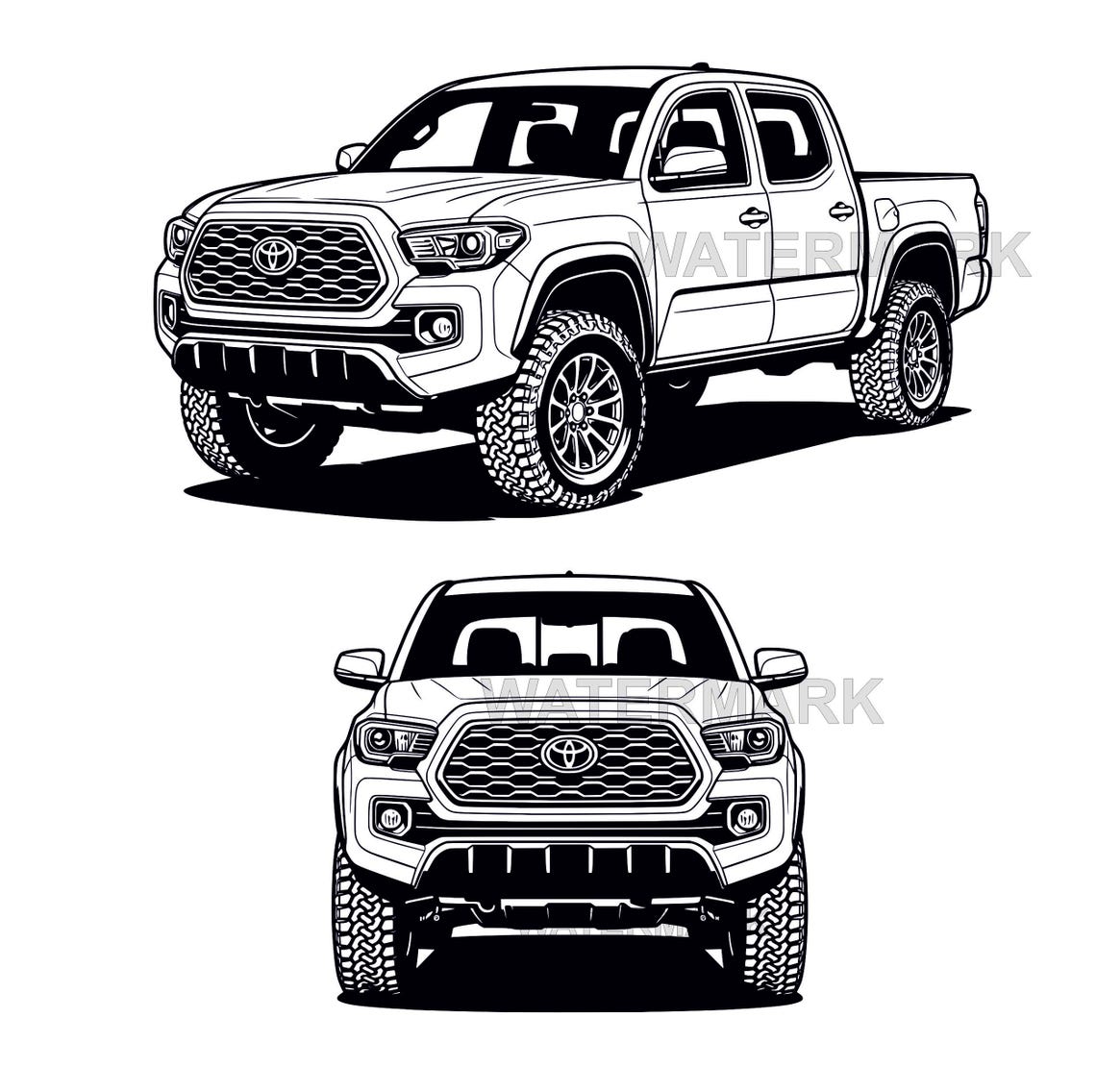 Toyota Tacoma SVG, PNG 5 Different Design View - Etsy