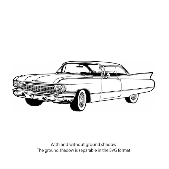 Cadillac Outline Drawing