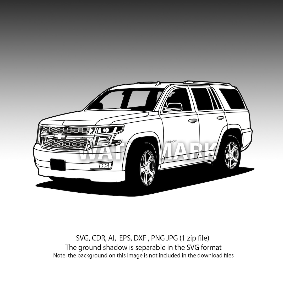 Chevrolet Tahoe Svg,cdr,ai,dxf,eps,png,jpg - Etsy