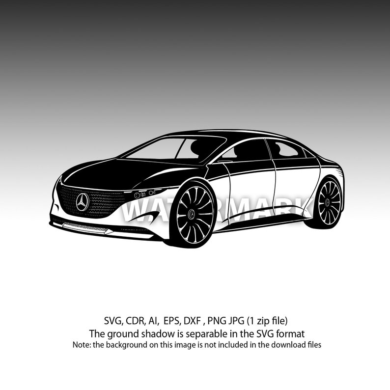 Mercedes Vision EQS Svg,cdr,ai,dxf,eps,png,jpg - Etsy