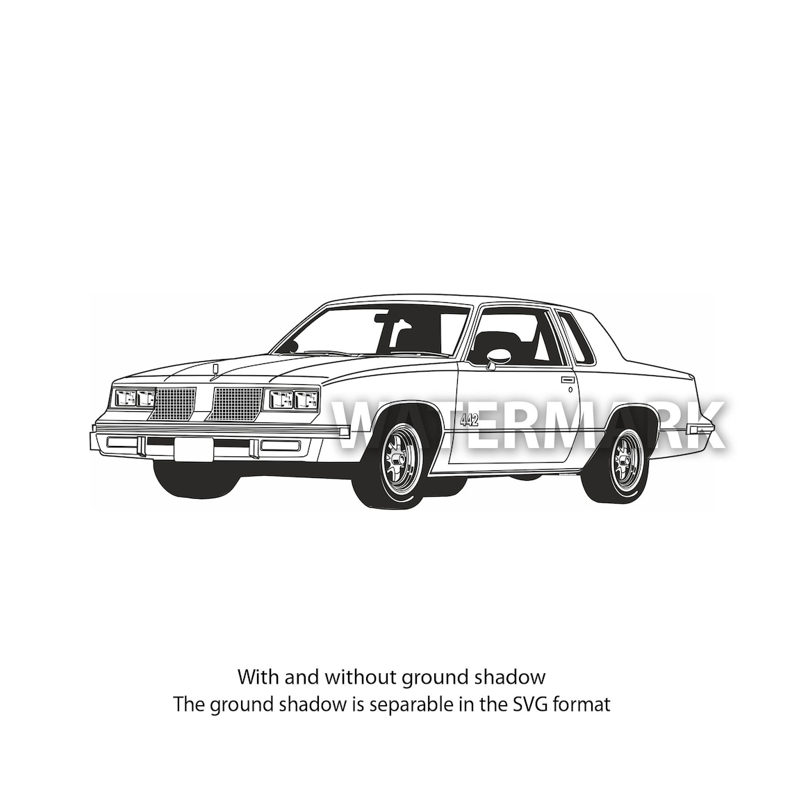 Oldsmobile Cutlass Svg,cdr,ai,dxf,eps,png,jpg - Etsy