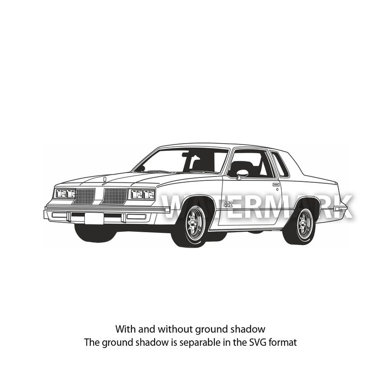 Oldsmobile Cutlass Svg,cdr,ai,dxf,eps,png,jpg - Etsy