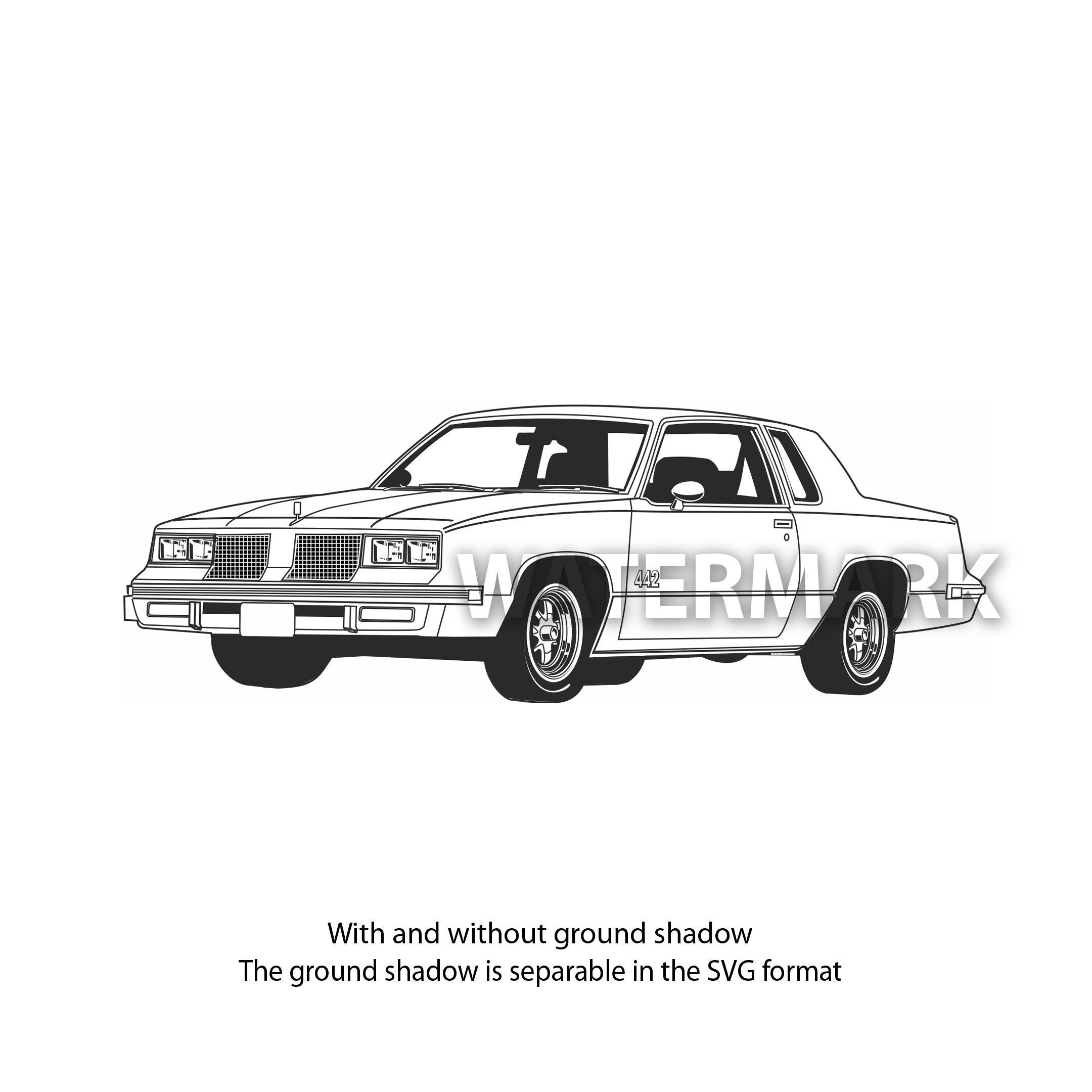 Oldsmobile Cutlass Svg,cdr,ai,dxf,eps,png,jpg - Etsy