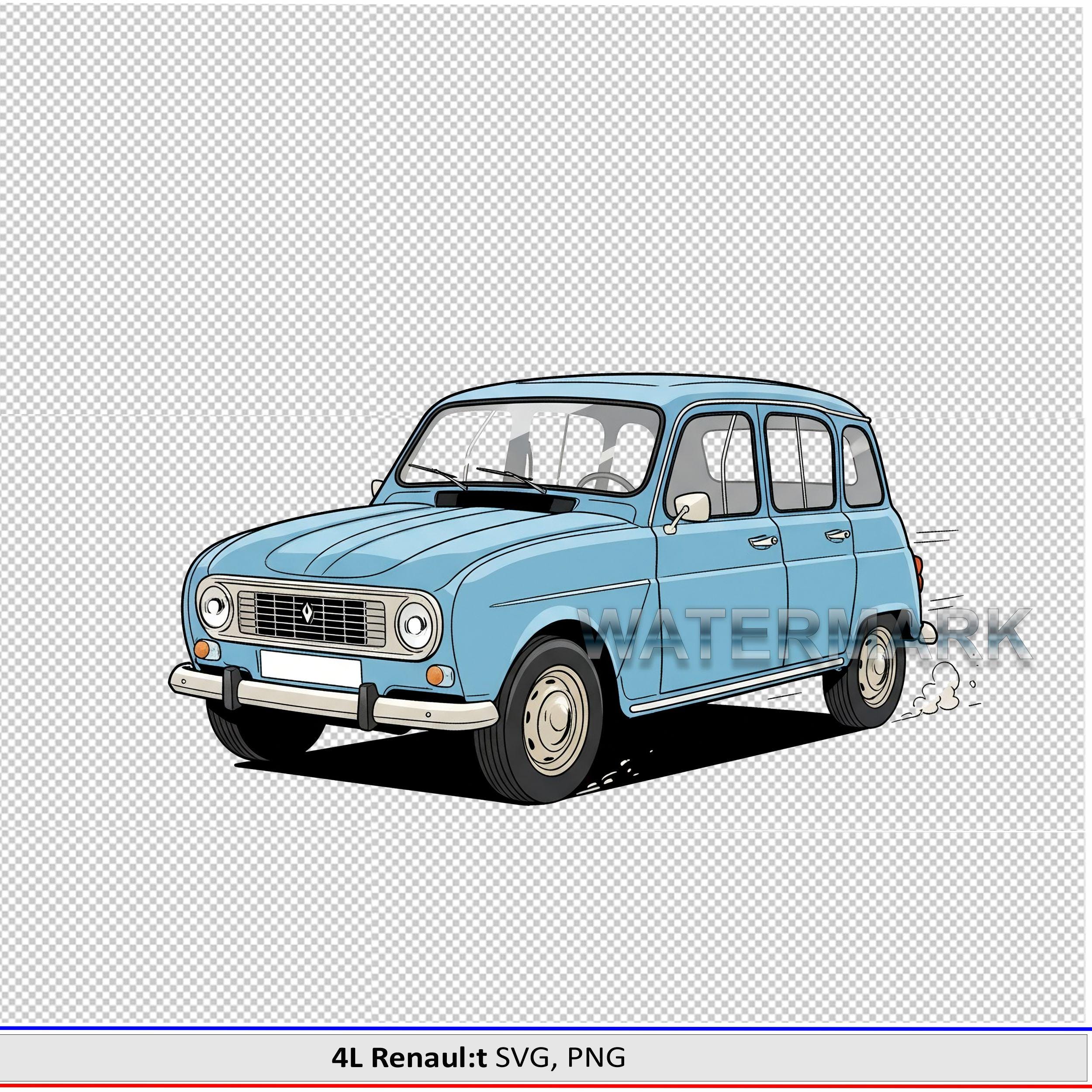 4L Renault Cartoon Style Pop Art SVG, PNG - Etsy UK