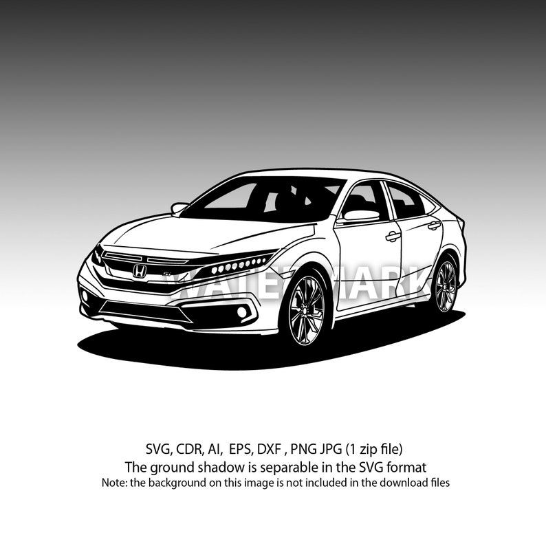 Honda Civic Svg,cdr,ai,dxf,eps,png,jpg - Etsy