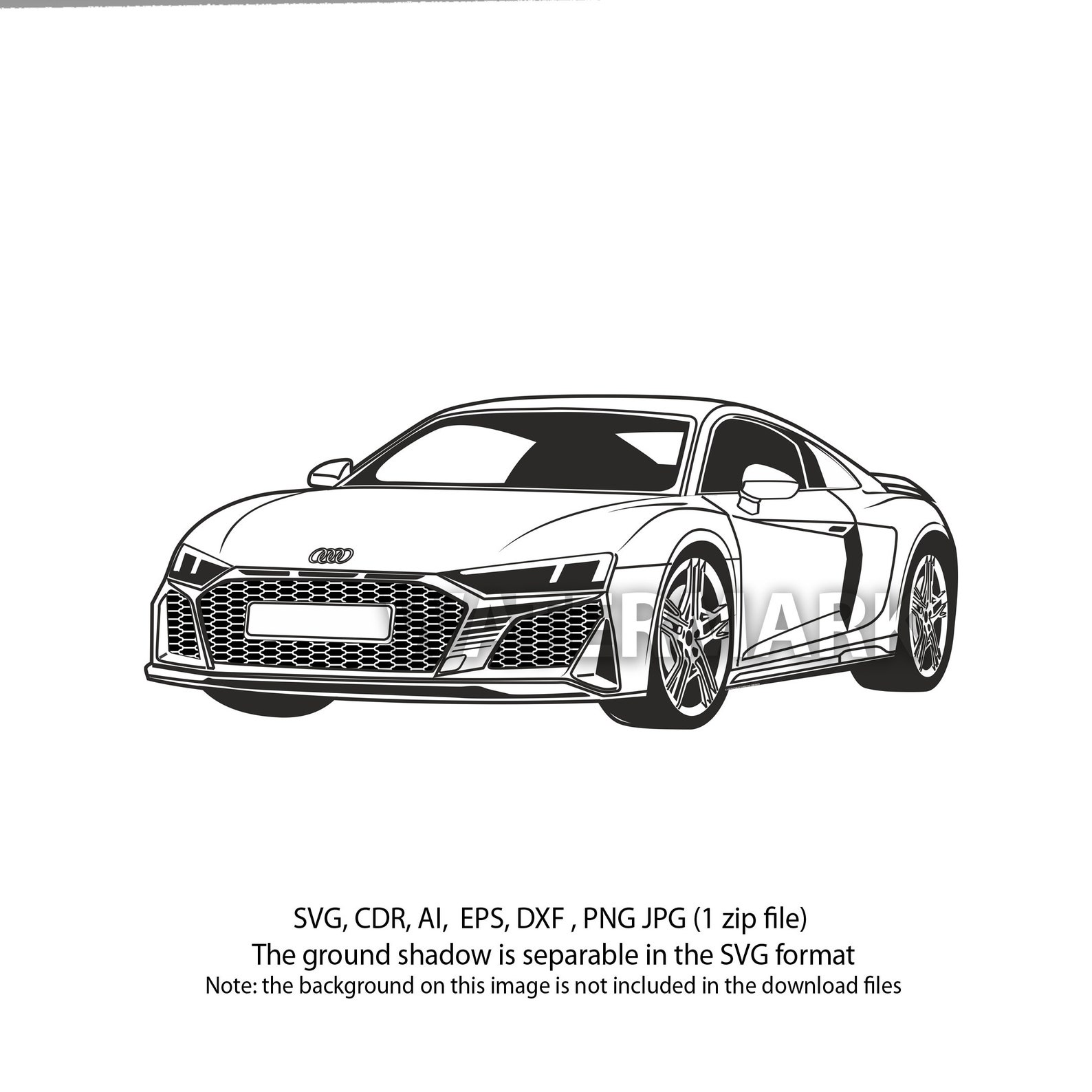 Audi R8 Svg, Cdr, Eps, Ai, Png, Jpg - Etsy