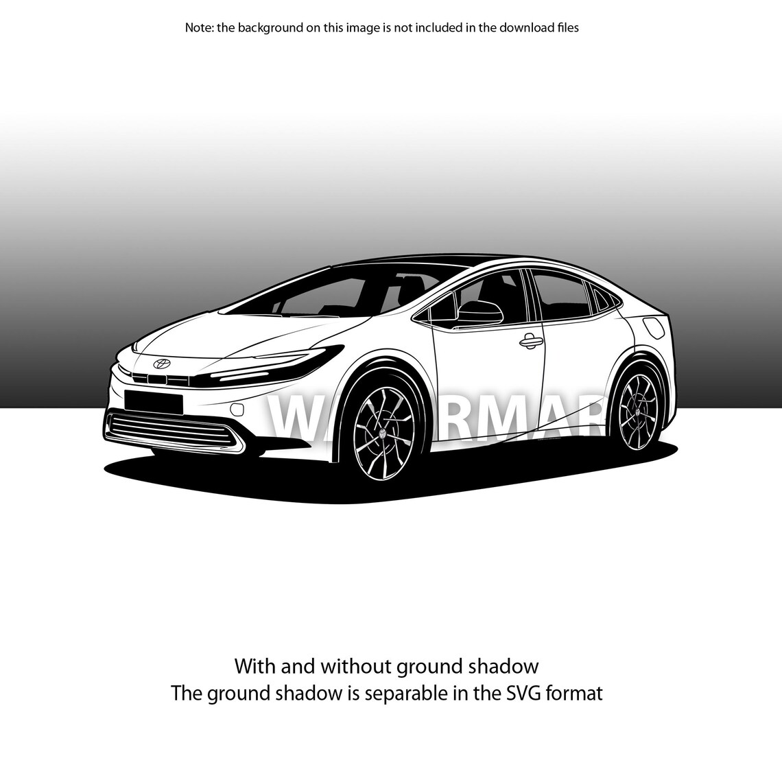 Toyota Prius 2023 Svg,cdr,ai,dxf,eps,png,jpg - Etsy