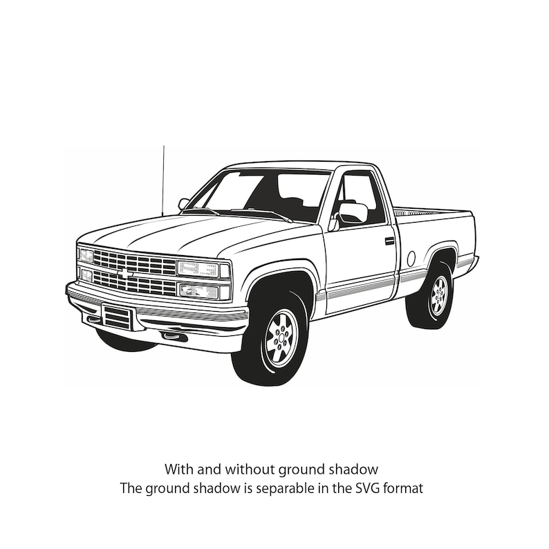 Chevrolet Silverado 1990 Svg,cdr,ai,dxf,eps,png,jpg - Etsy
