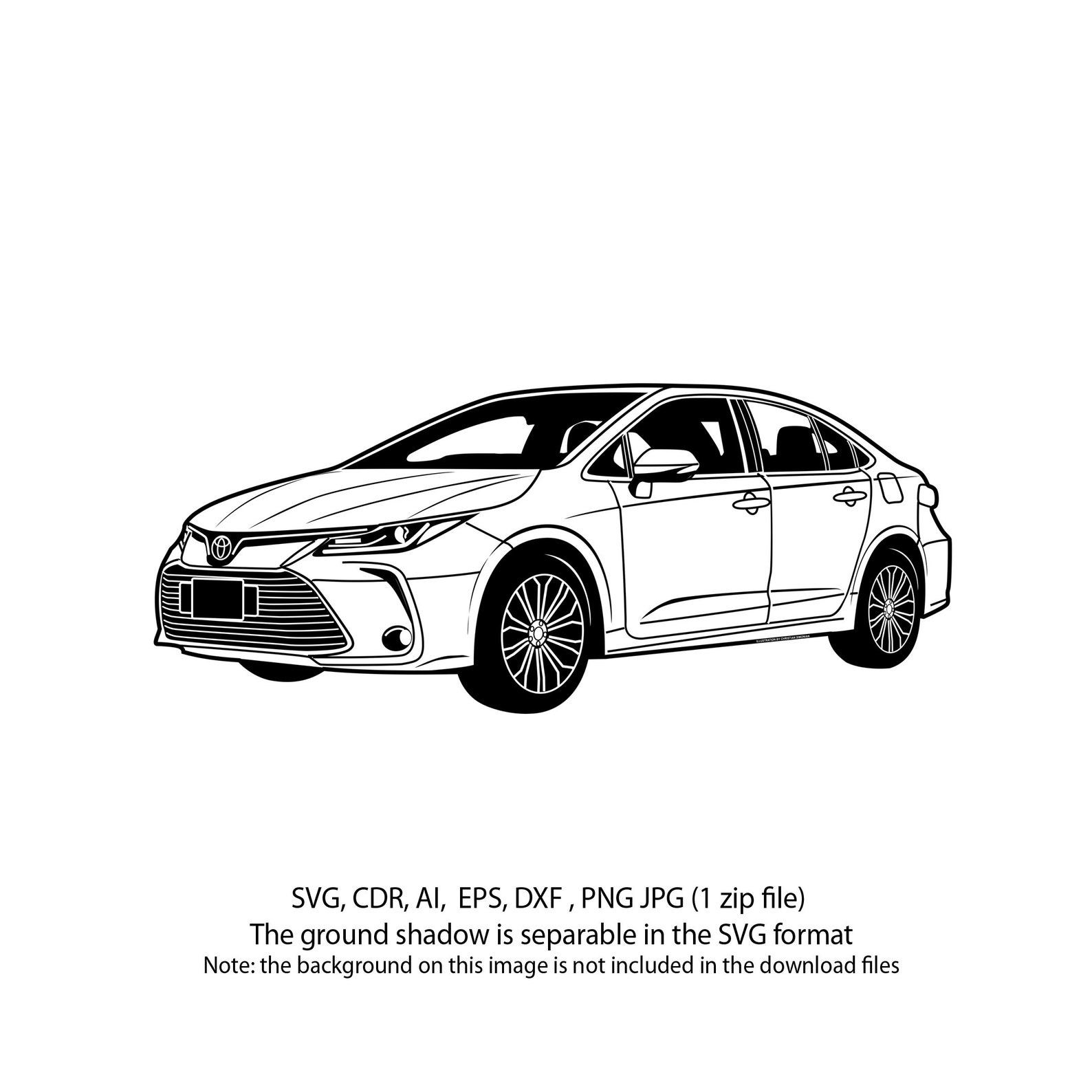 Toyota Corolla Svg,cdr,ai,dxf,eps,png,jpg - Etsy