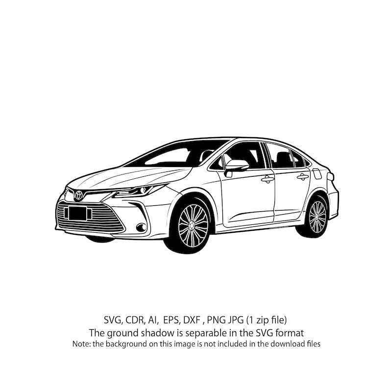 Toyota Corolla Svg,cdr,ai,dxf,eps,png,jpg - Etsy