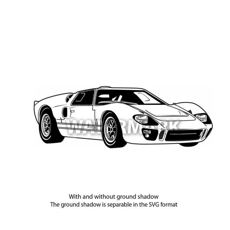 Ford GT 40 Svg,cdr,ai,dxf,eps,png,jpg - Etsy