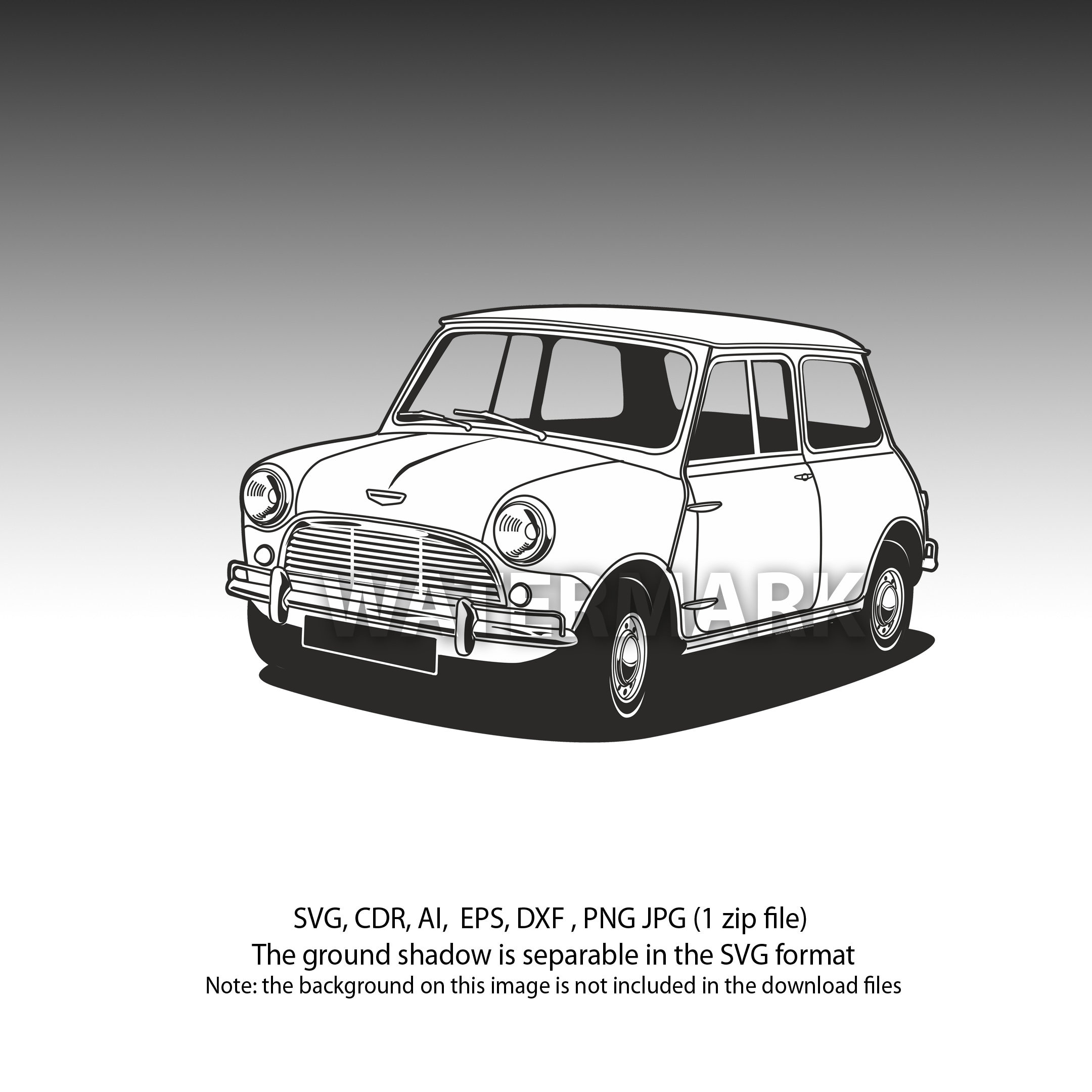 Austin Mini Svg, Cdr, Eps, Ai, Png, Jpg - Etsy