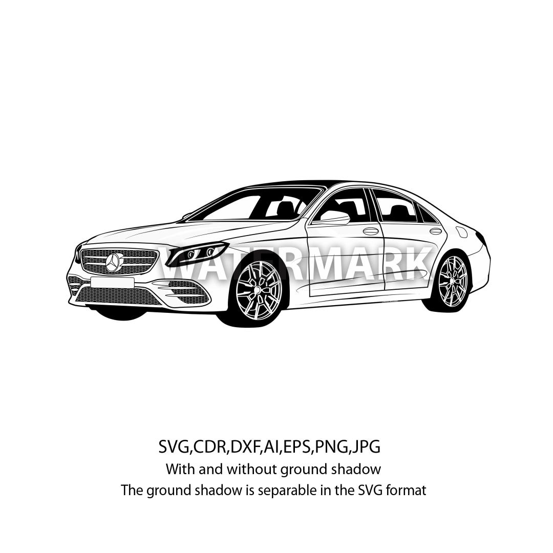 Mercedes Class S, Svg,cdr,ai,eps,png,jpg, Cricut Ready - Etsy