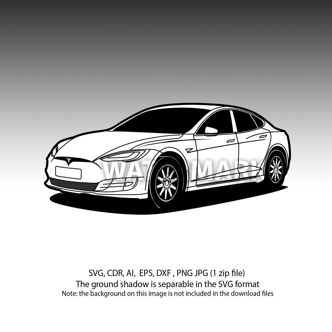 Tesla Model S Plaid Svg, Cdr, Eps, Ai, Png, Jpg - Etsy