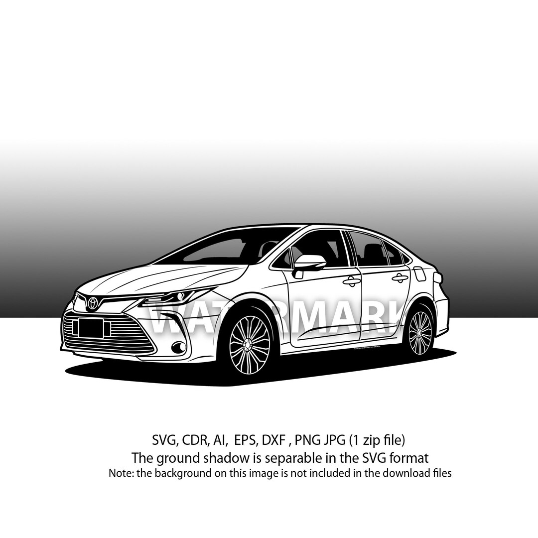 Toyota Corolla Svg,cdr,ai,dxf,eps,png,jpg - Etsy