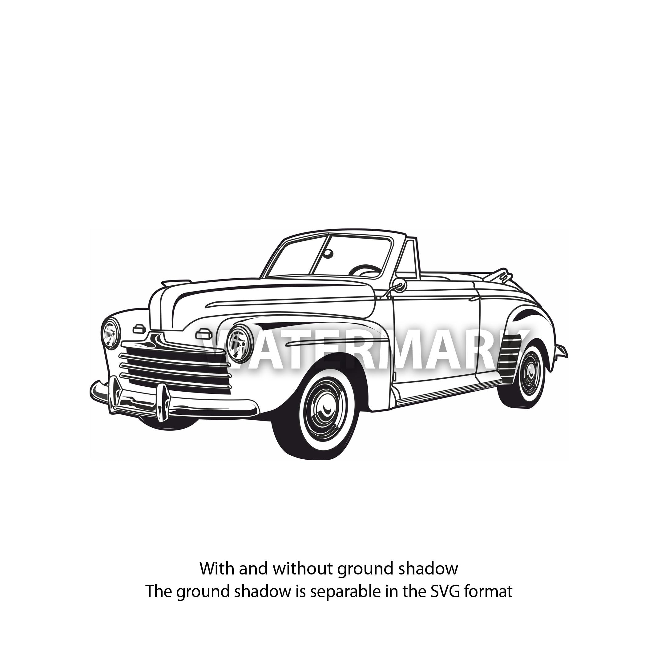 Ford Deluxe 1946 Svg,cdr,ai,dxf,eps,png,jpg - Etsy