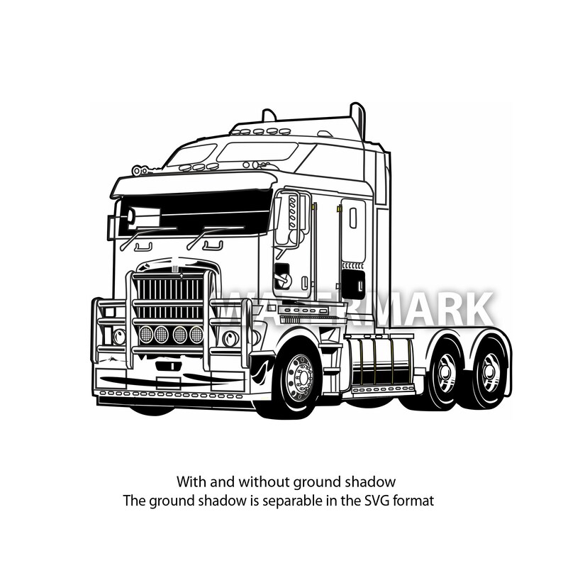 Semi Truck Kenworth K 200 Svg,ai,eps,png,jpg - Etsy