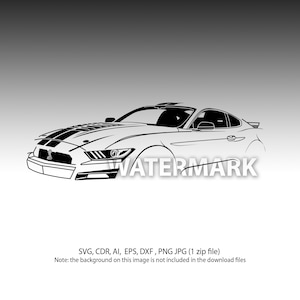Ford Mustang Shelby GT500 2022 Sketch Svg, Cdr, Eps, Ai, Png, Jpg - Etsy