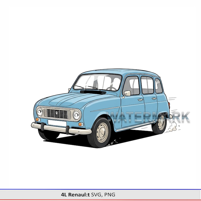 4L Renault Cartoon Style Pop Art SVG, PNG - Etsy UK