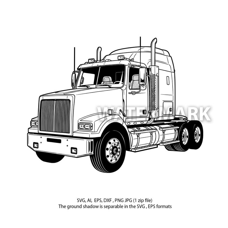 Western Star Truck Svg,ai,dxf,eps,png,jpg - Etsy Canada