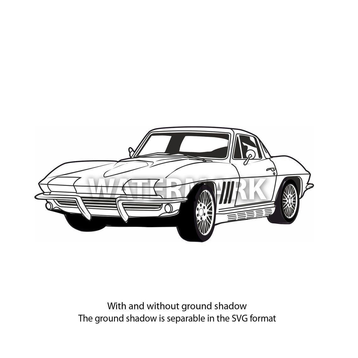 Chevrolet Corvette 1963 Svg,cdr,ai,dxfeps,png,jpg - Etsy