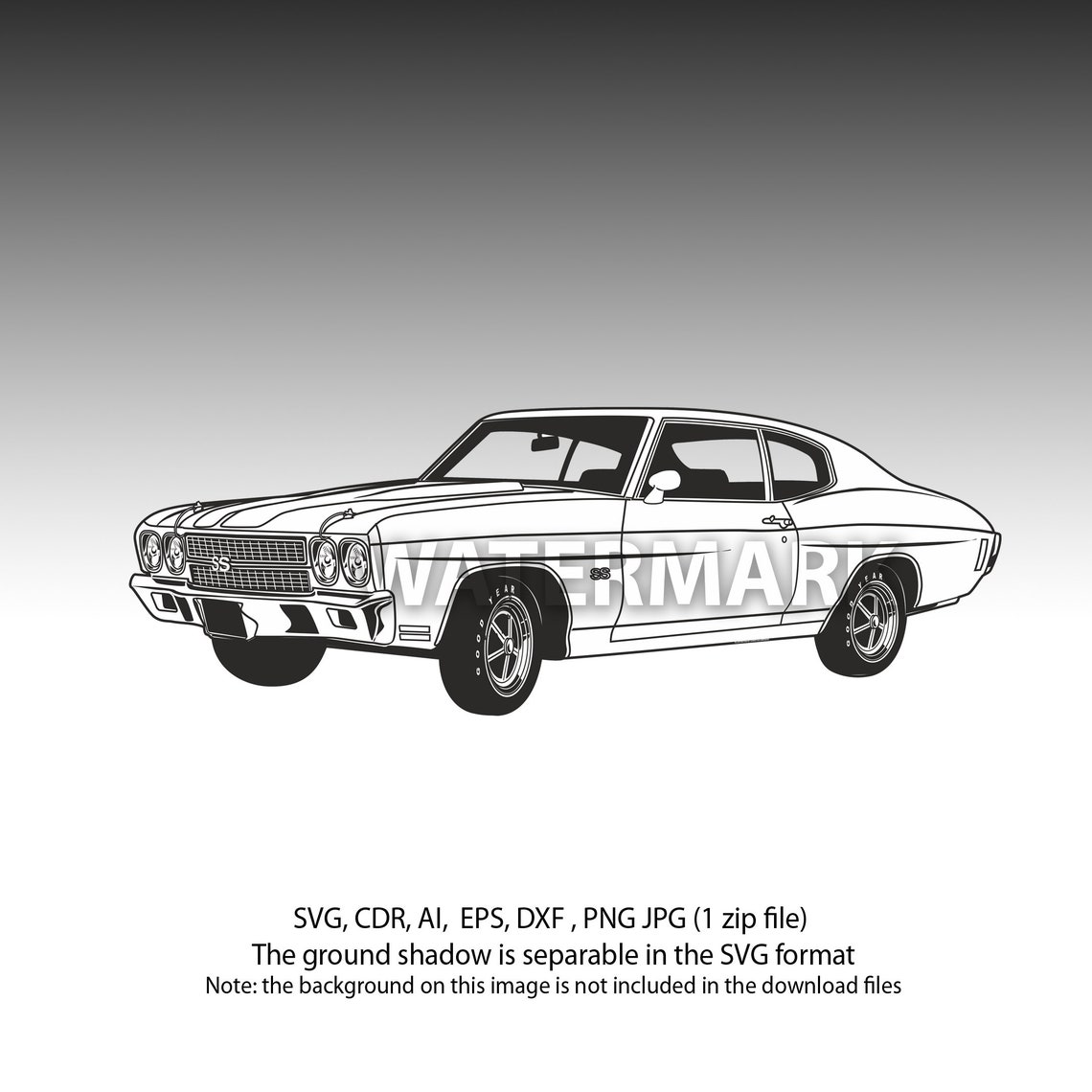Chevrolet Chevelle 1970 Svg,cdr,ai,dxf,eps,png,jpg - Etsy