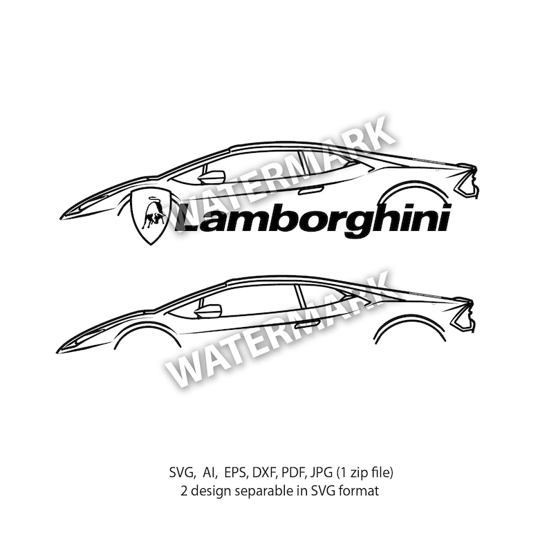 Lamborghini Huracan Side View Svg,cdr,ai,dxf,eps,png,jpg - Etsy