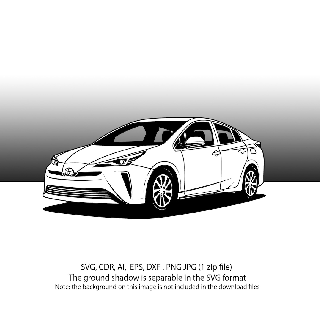 Toyota Prius Svg,cdr,ai,dxf,eps,png,jpg - Etsy