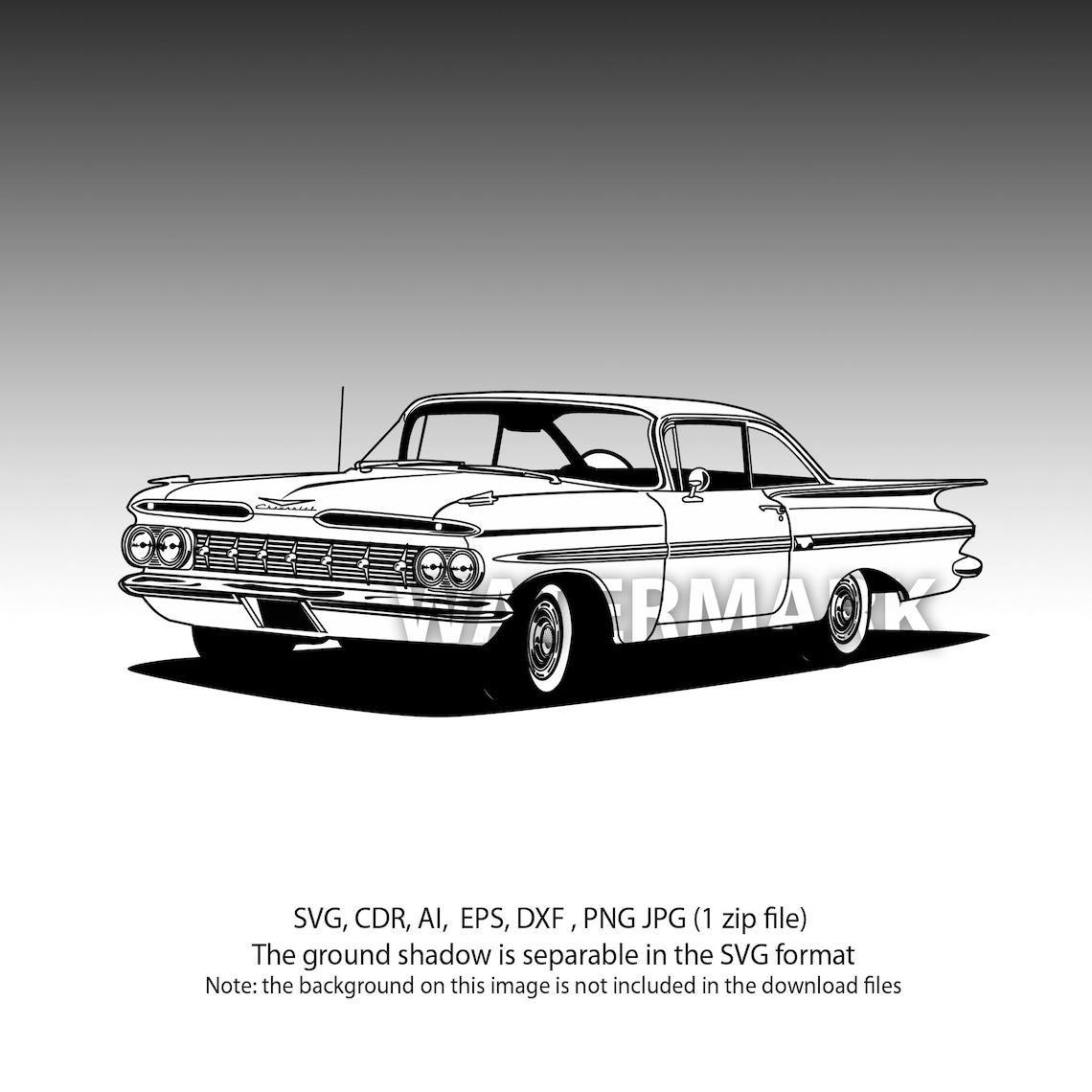 Chevrolet Impala Svg,ai,dxf,eps,png,jpg - Etsy