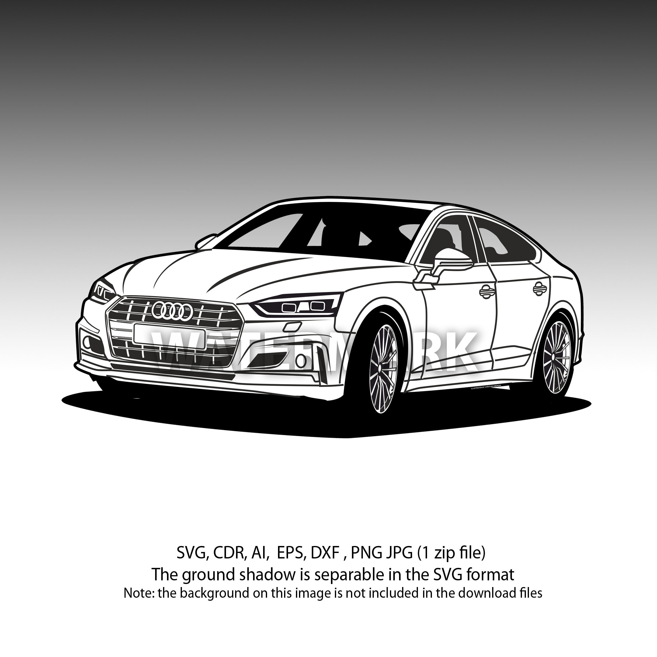 Audi A5 Svg, Cdr, Eps, Ai, Png, Jpg - Etsy