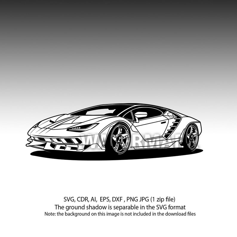 Lamborghini Centenario Svg,cdr,ai,dxf,eps,png,jpg - Etsy