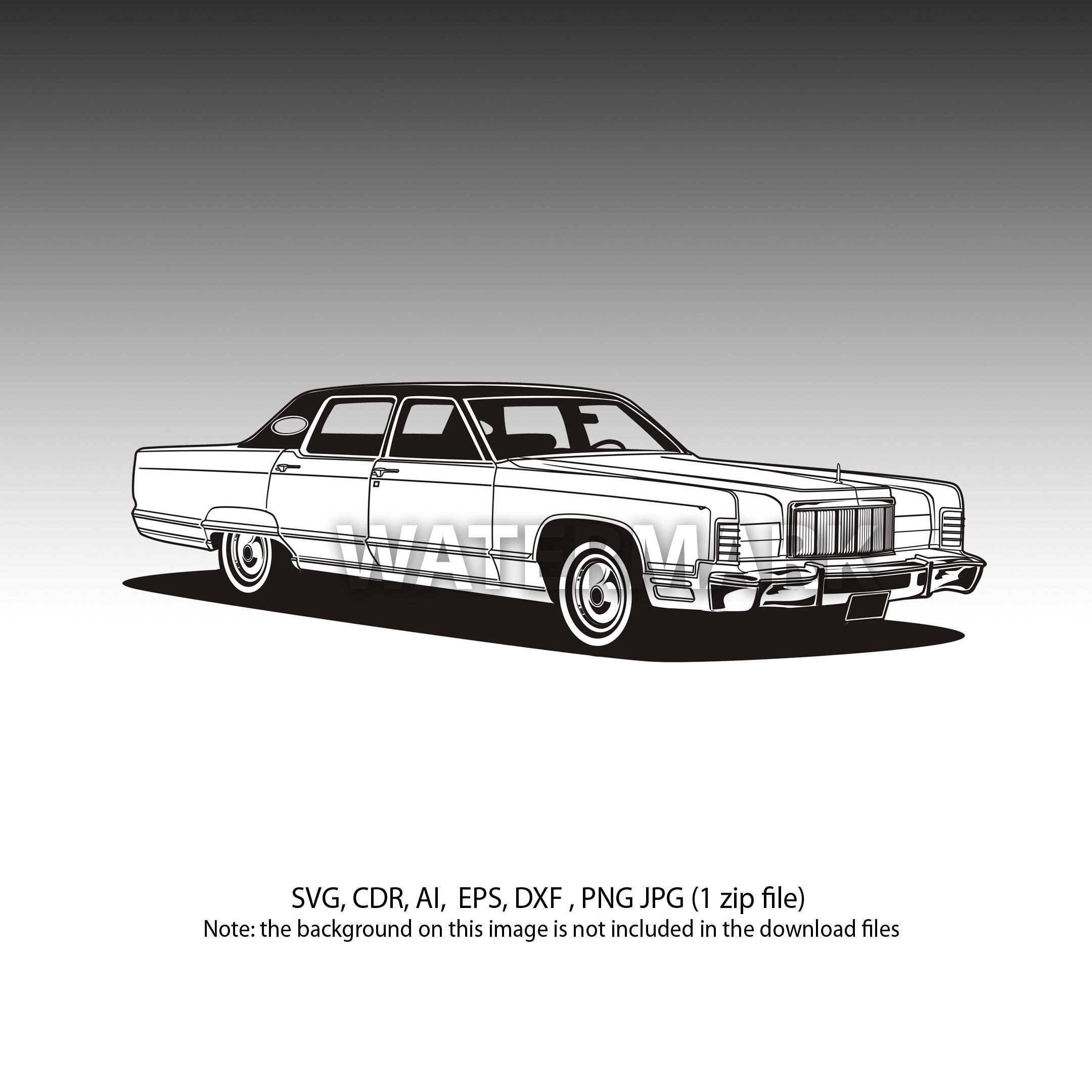 Lincoln Continental Svg,cdr,ai,dxf,eps,png,jpg - Etsy