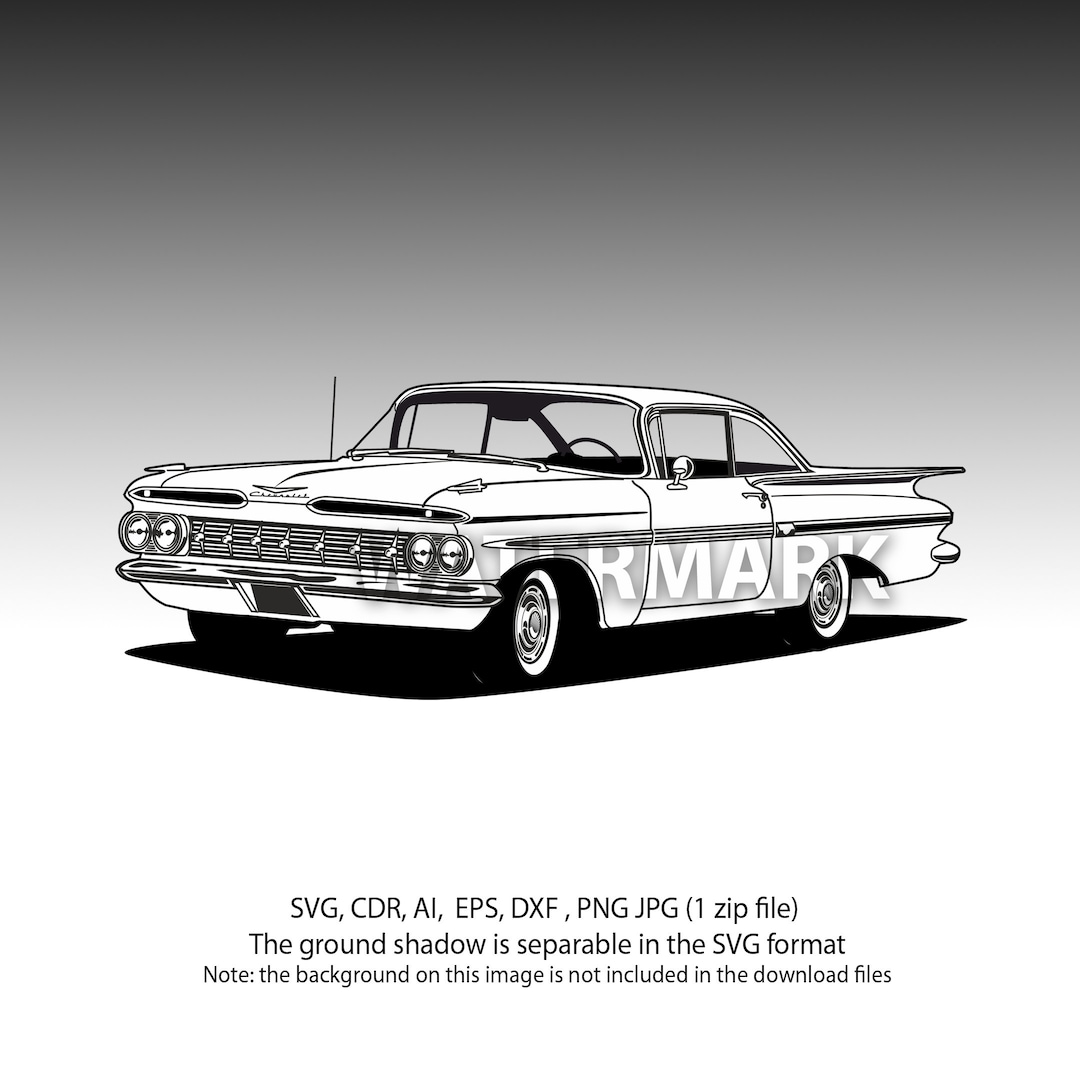 Chevrolet Impala Svg,ai,dxf,eps,png,jpg - Etsy