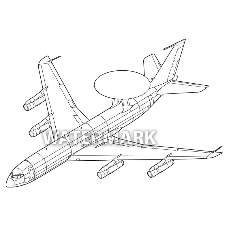 Awacs Svg, Eps, Ai, Dxf, Png, Jpg - Etsy