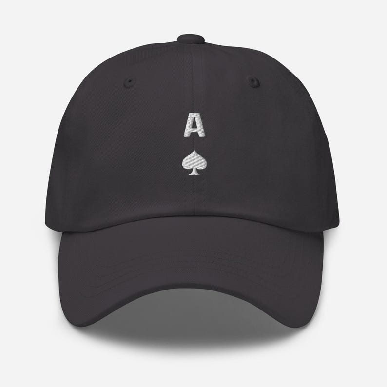 Minimalist Baseball Hat - Ace of Spades Embroidery Cap - Unisex ...